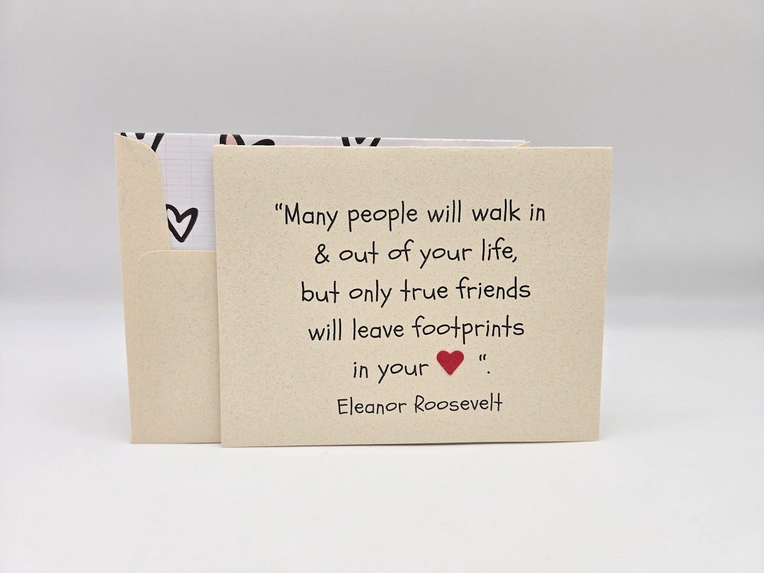True Friends Leave Footprints in Your Heart, Supportive Friend Card ...