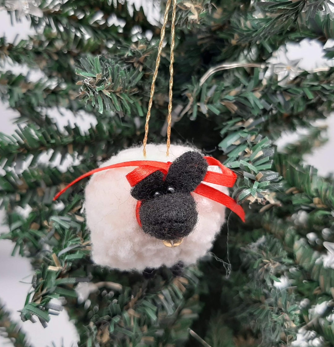 Sheep Christmas Ornament - Wooly Sheep Ornament - Miniature Sheep ...