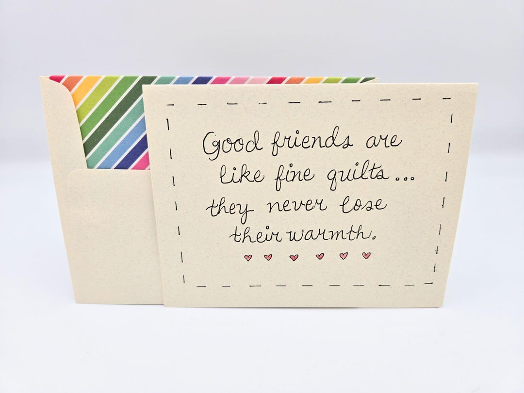 Good Friends Birthday Card - Good Friends Greeting Card - Quilter ...