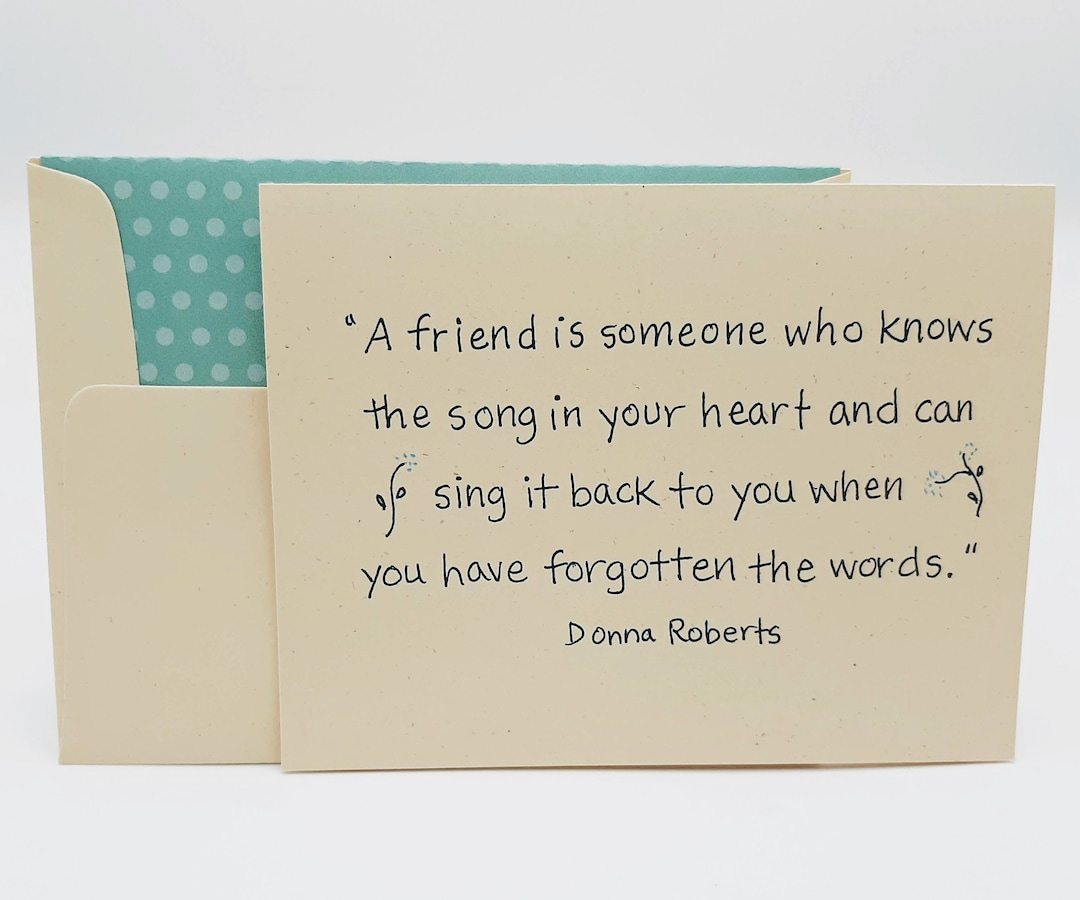 Supportive Friend Card – Friendship Quote, Thinking of You - Etsy