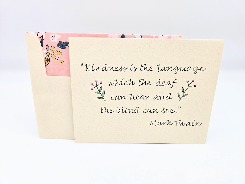 Mark Twain Kindness Card – Inspiring Quote, Birthday Greeting - Etsy