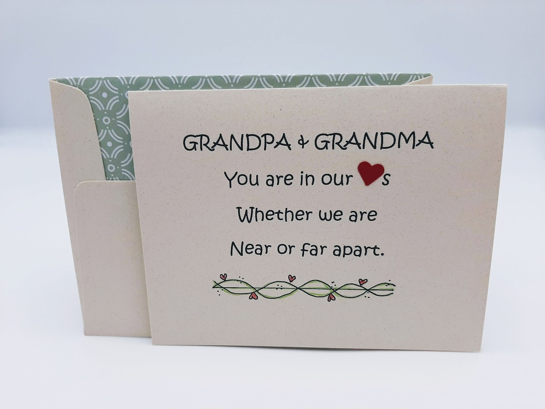 Grandparents Card From Us - Grandpa and Grandma Greeting Card - Love of ...