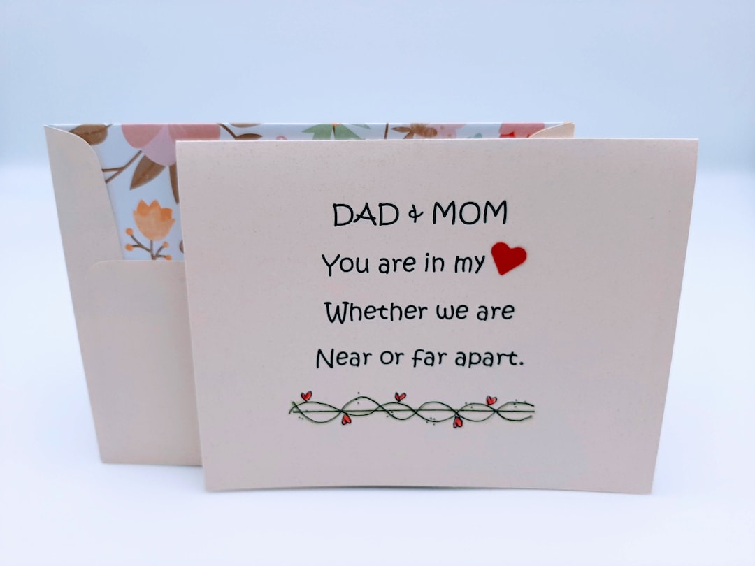 Dad and Mom Card - Greeting Card for Parents - Parents Anniversary Card ...
