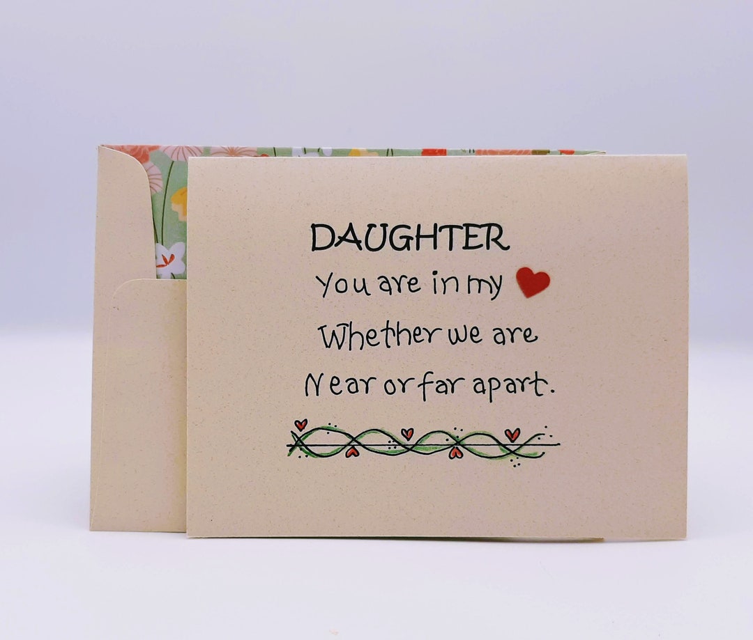 Daughter Birthday Card - Daughter Card - Love of Daughter - Card From ...