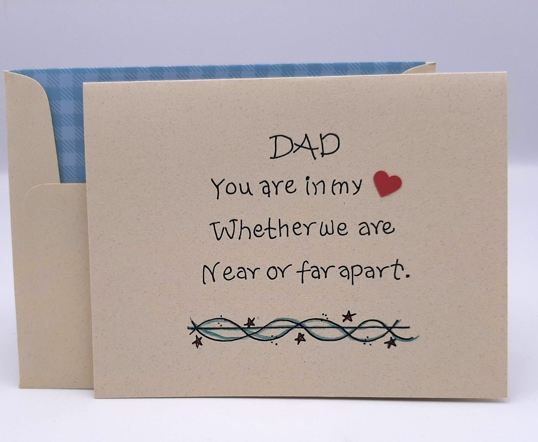 Dad Greeting Card - Love of Dad - Dad Birthday Card - Long-distance Dad ...