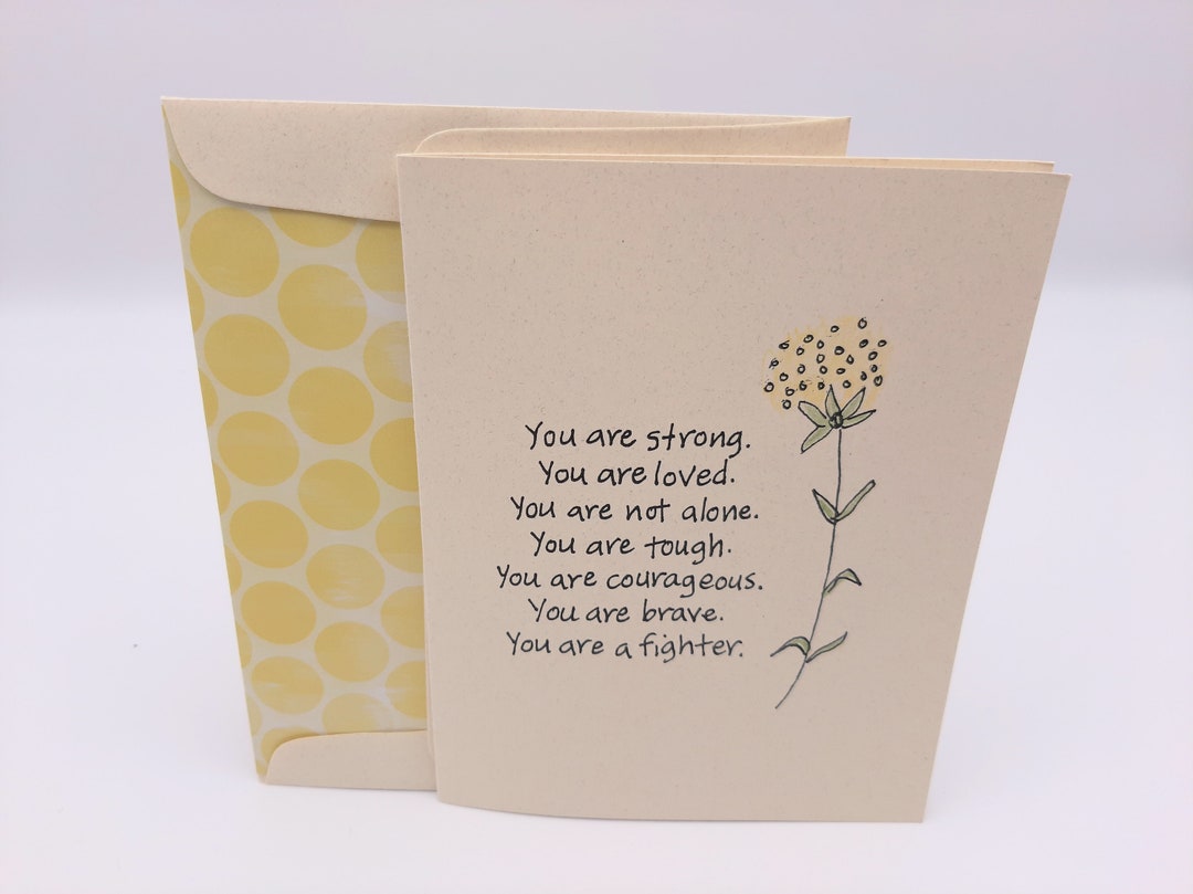 You Are Strong Greeting Card - Empowering Women - Encouraging Gift ...