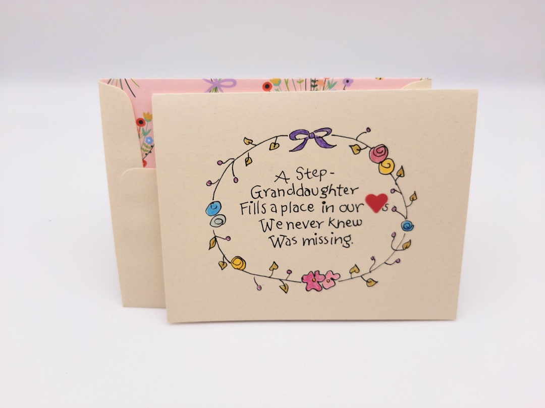 Step-granddaughter Card - Love of Step-granddaughter - Adoption Card ...