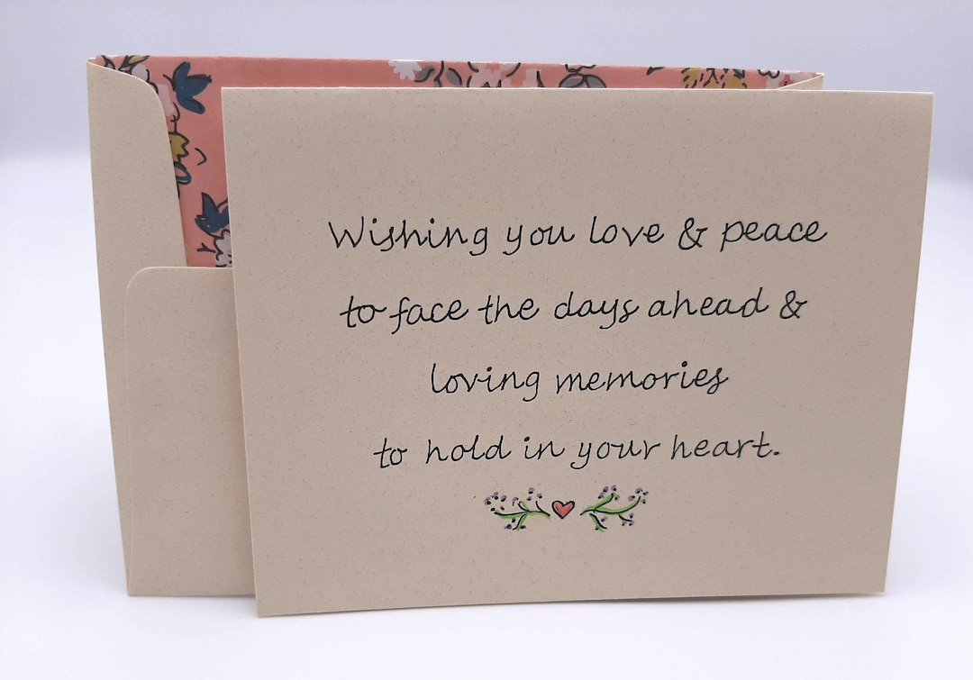 Sympathy Card, Bereavement Card, Condolence Card, Loss of Loved One ...