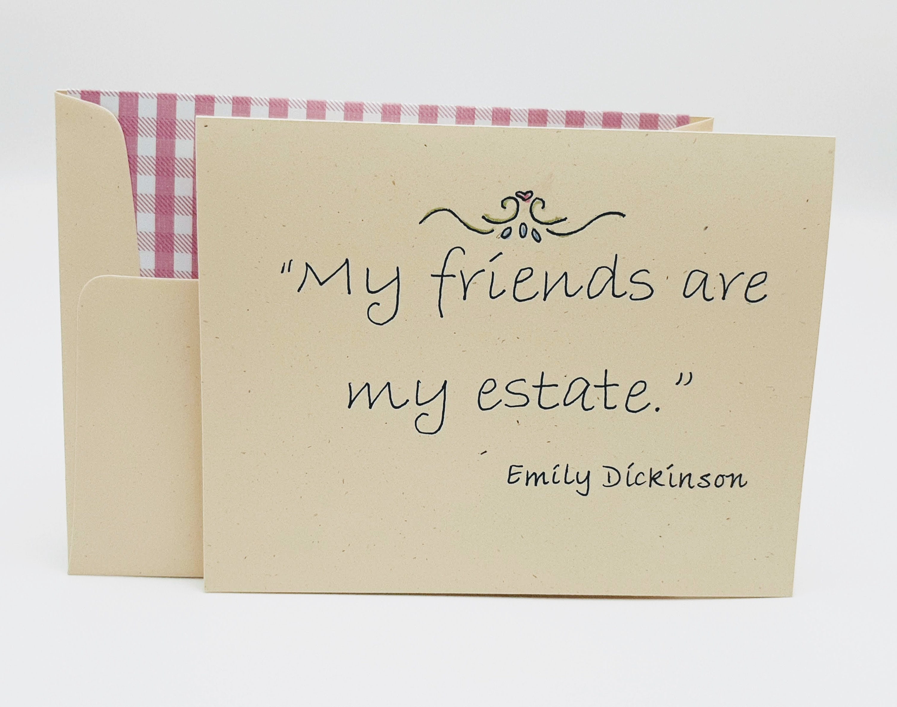 Friendship Card Best Friend Birthday Emily Dickinson Quote | Etsy