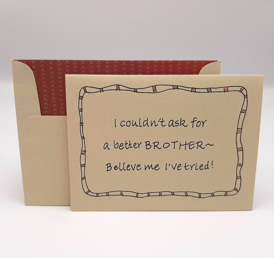 Funny Brother Birthday Card - 'better Brother' Humor - Etsy