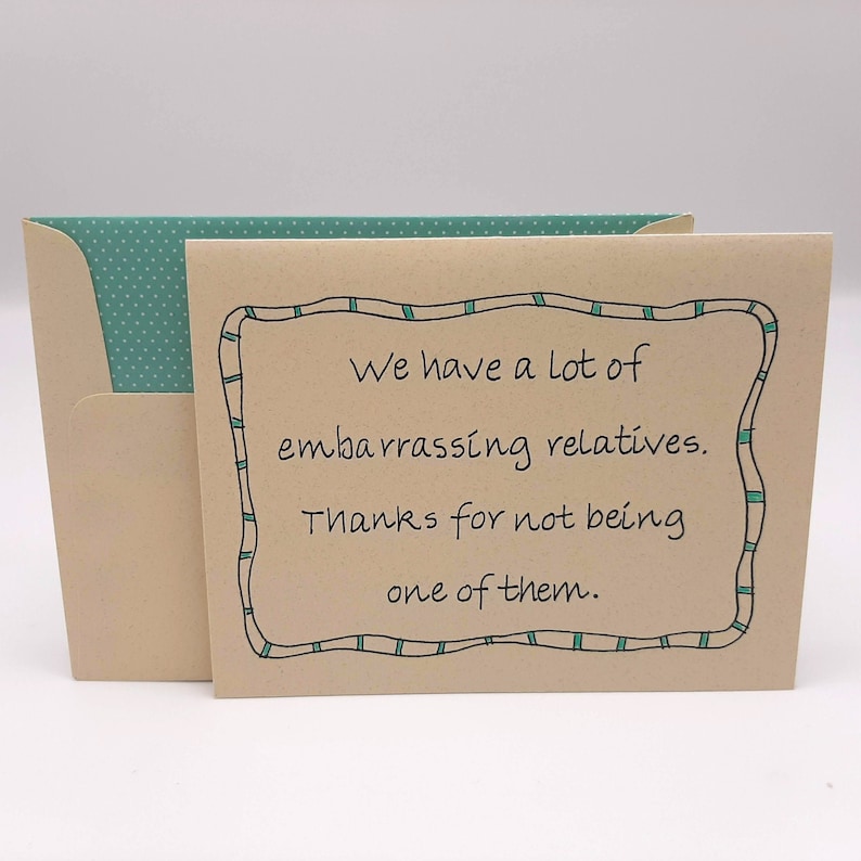 Card for Relative Family Birthday Card Funny Family Card - Etsy
