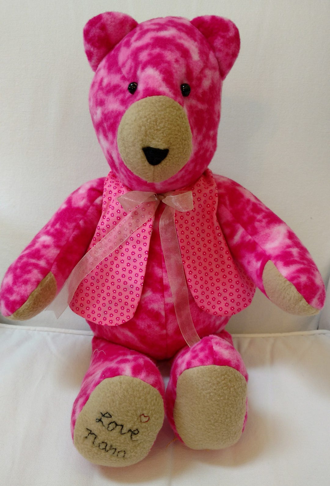 Memory Comfort Bear Handmade Memory Bear Keepsake Bear Remembrance Gift ...