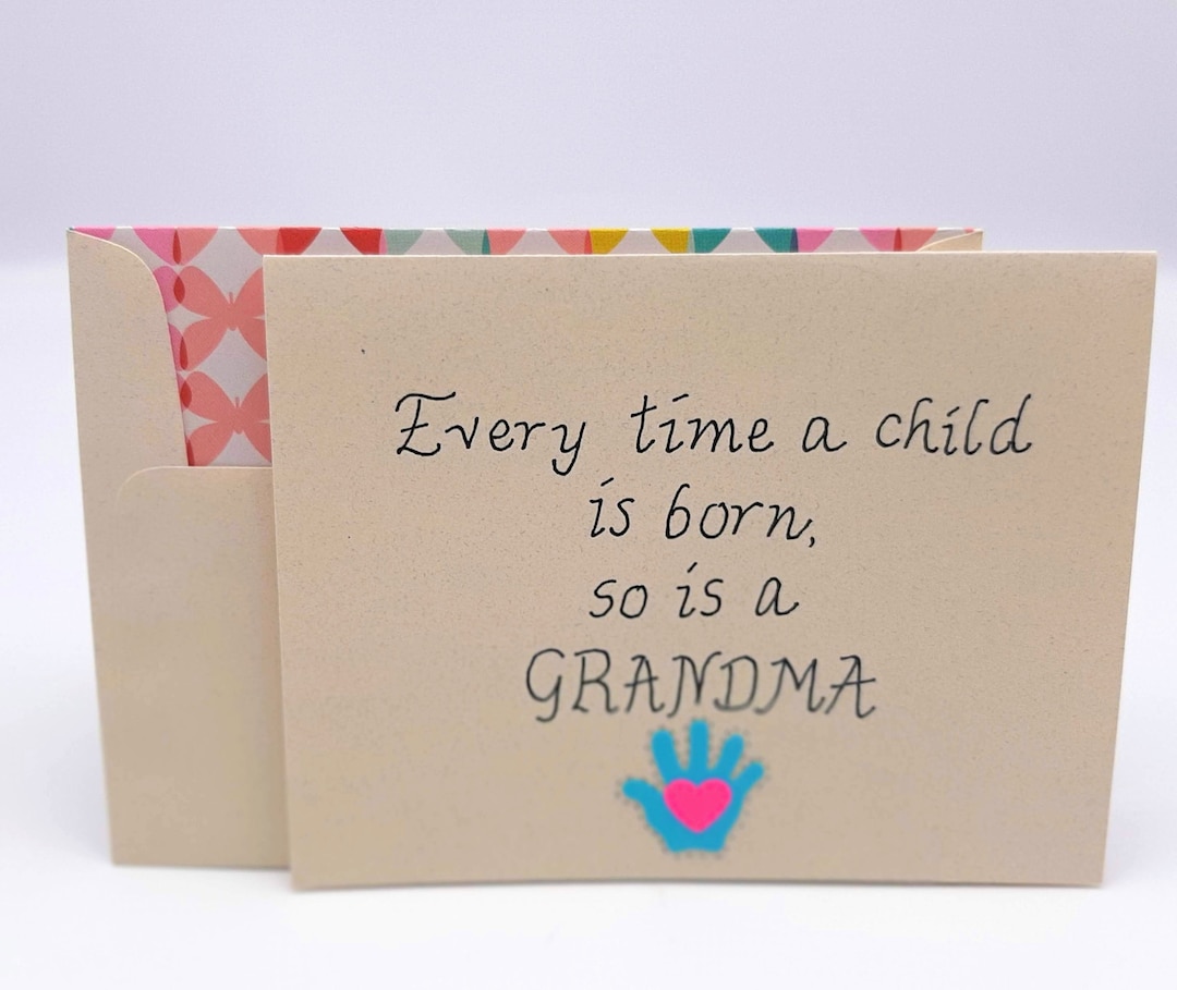 First Time Grandma Card -new Grandma Card - New Grandchild Card ...
