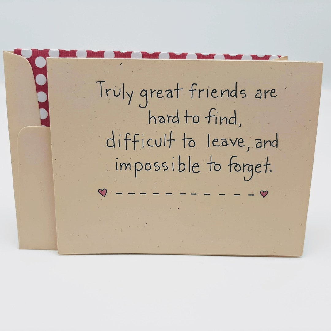 Friend Birthday Card Heartfelt Friend Saying Truly Great Friends Card ...