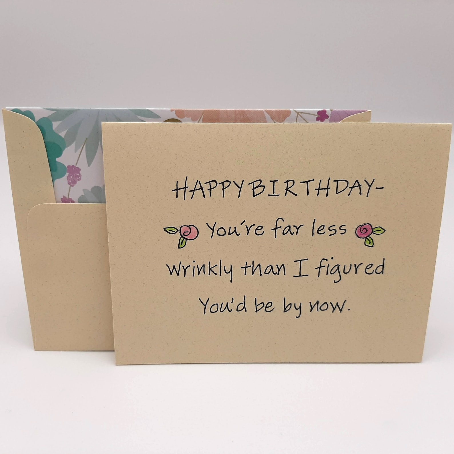 Happy Birthday Card Aging Birthday Card Card for Wrinkles | Etsy
