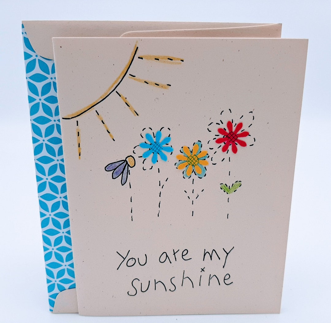 You Are My Sunshine - Female Birthday Card - Wedding Anniversary Card ...