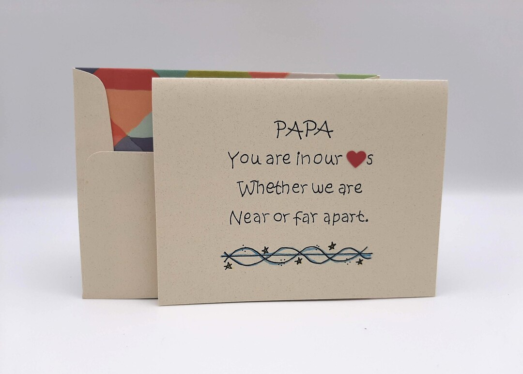 Papa Card - Papa Birthday Card - Love of Papa - Papa Card - Long ...