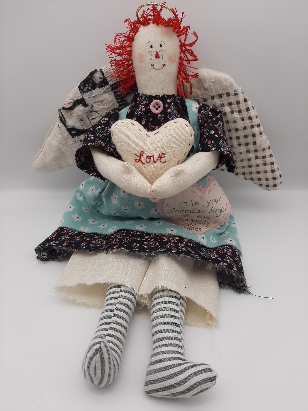 Raggedy Ann Angel Doll Comfort Doll Primitive Angel Doll Primitive ...
