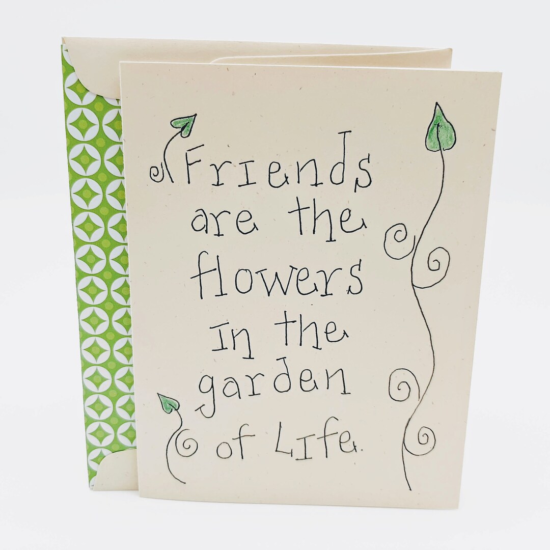 Best Friend Birthday Card Friendship Greeting Card Garden Lovers Card ...