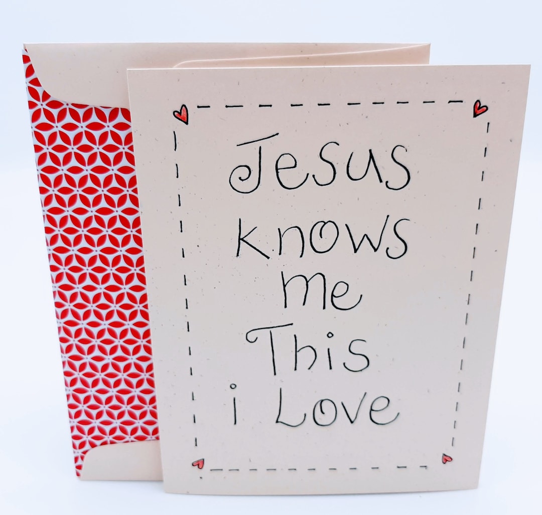 Jesus Loves Me Card Inspirational Card About Jesus 'love the Love of ...