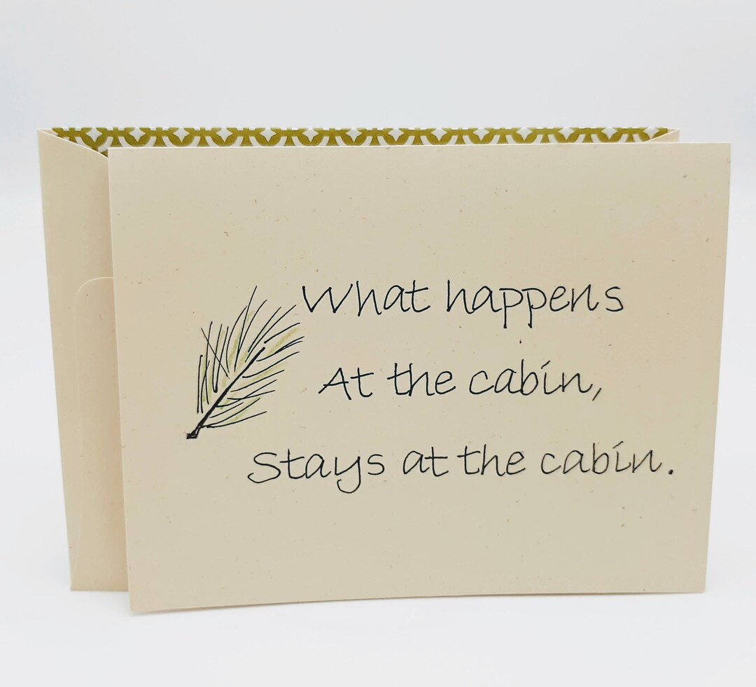 Cabin Greeting Card Funny Cabin Card Camping Friends Card Girlfriend ...