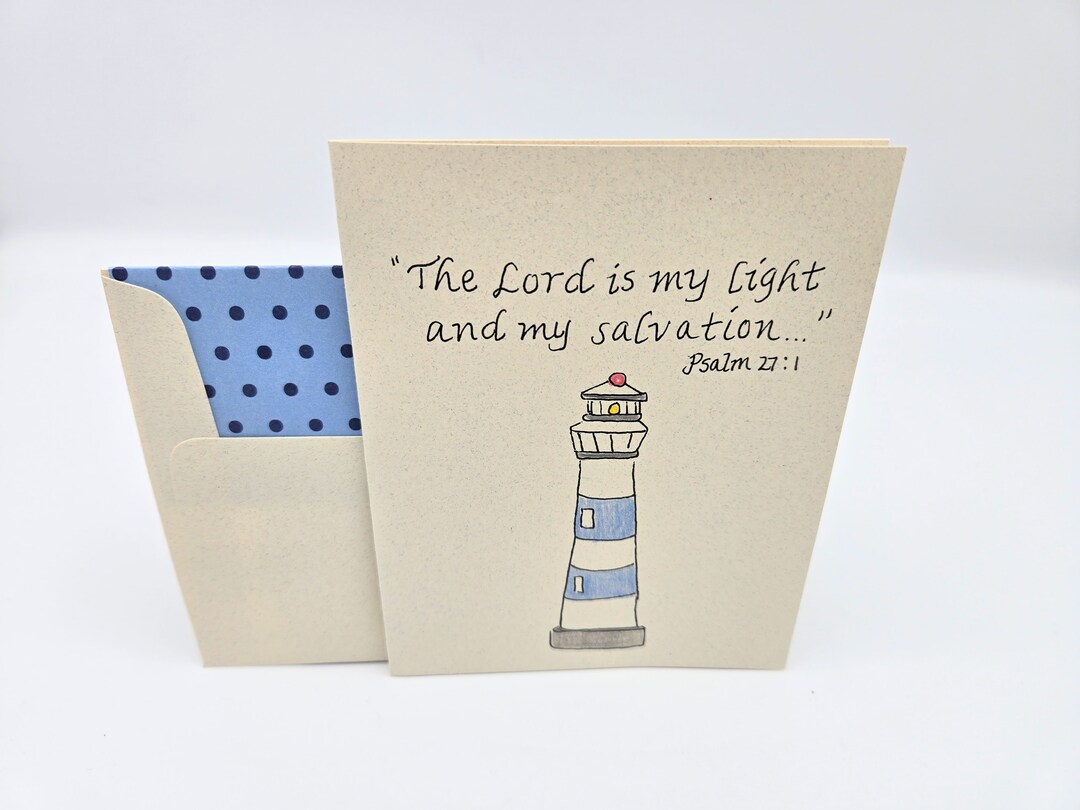 The Lord is My Light & My Salvation - Psalm 22:1 - Scripture Card ...