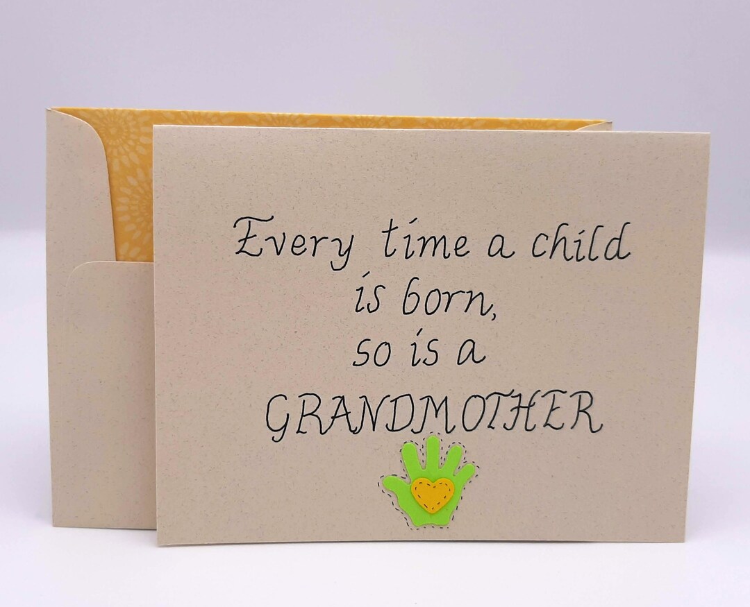 First Time Grandmother Card, New Grandchild Card - Etsy