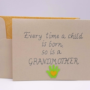 First Time Grandmother Card, - New Grandmother Card - New Grandchild ...