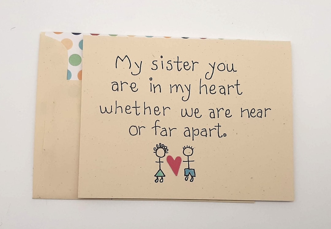 Brother to Sister Greeting Card - Love, Birthday, or Thinking of You - Etsy