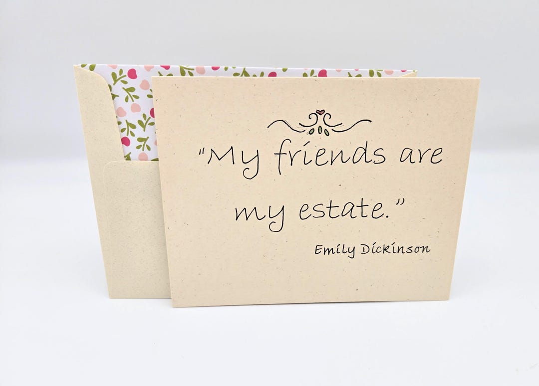 Friendship Card - Best Friend Birthday - Emily Dickinson Quote ...