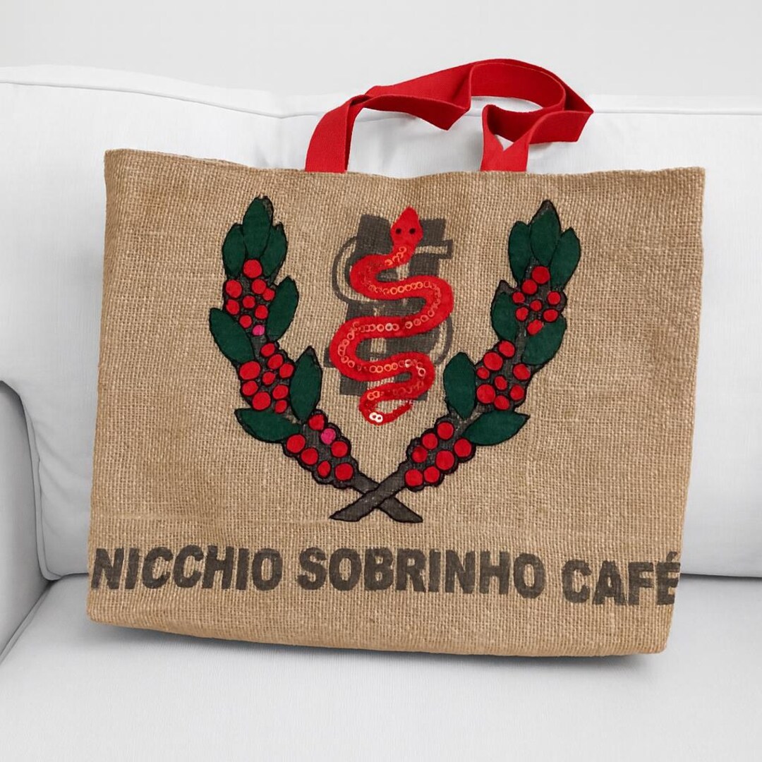 Handmade Upcycled Coffee Sack Tote Bag | Eco Friendly Jute Market Bag ...