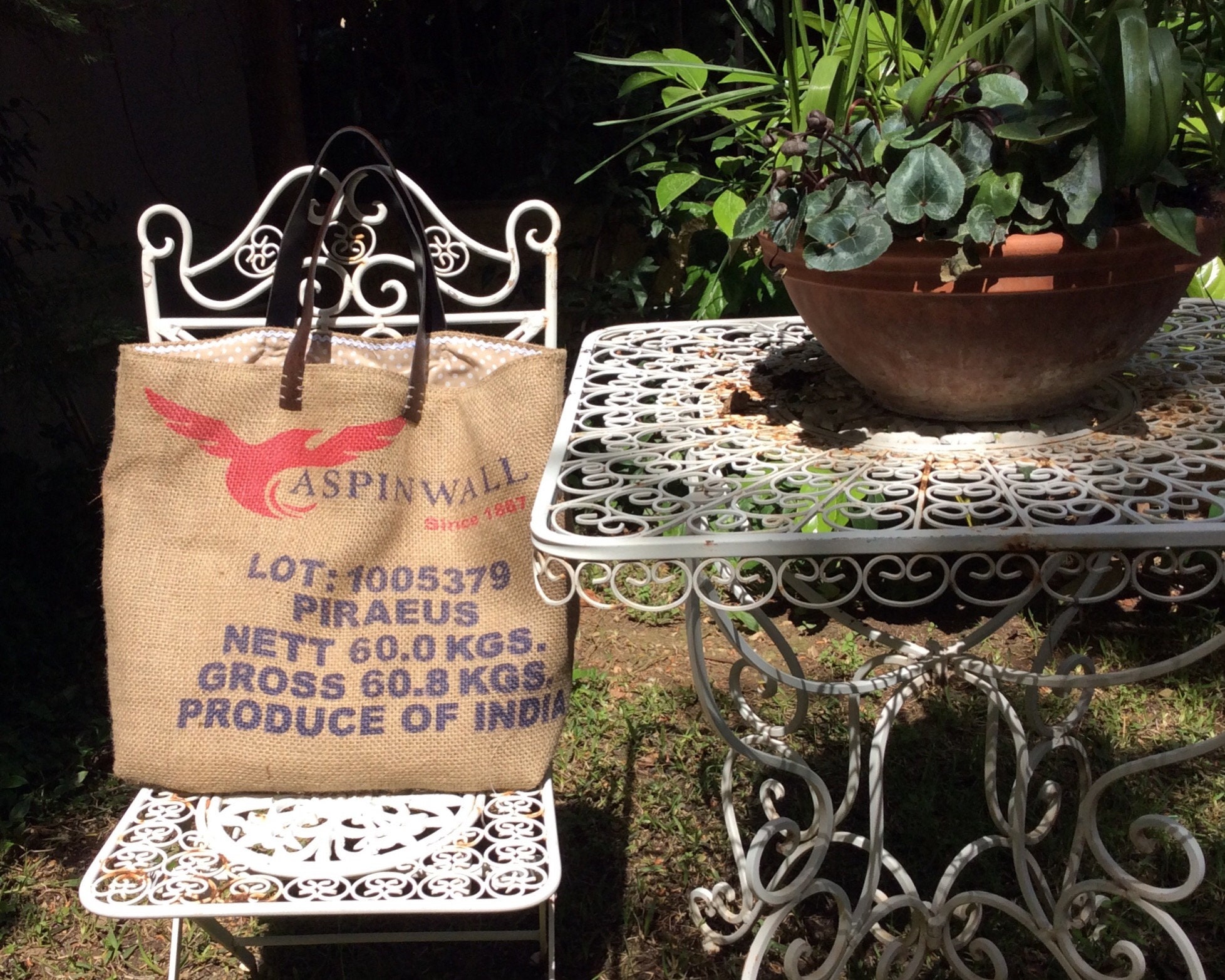 Upcycled Coffee Bean Sack Bag Handmade Shoppers Bag Zero - Etsy