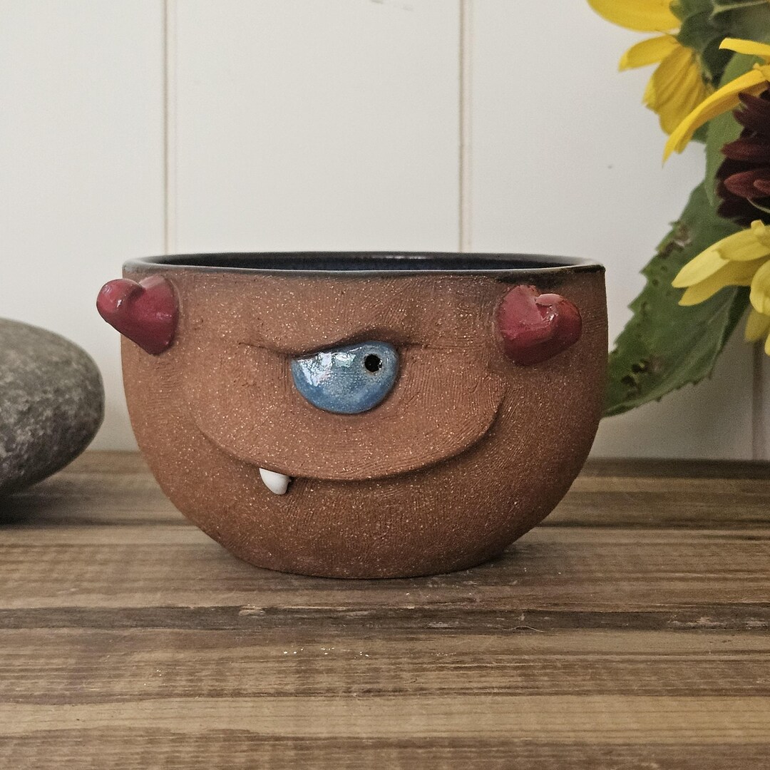 Monster Breakfast Bowl, Ice Cream Bowl, Handmade Pottery, Pottery ...