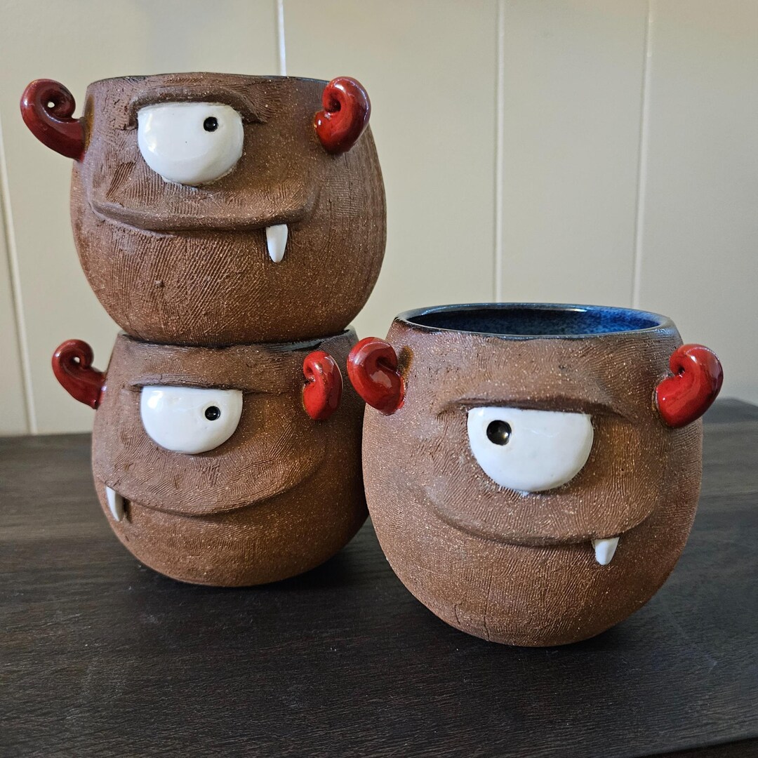 Monster Mug Sale Benefits the LA Wildfires, Handmade Mug, Handmade ...
