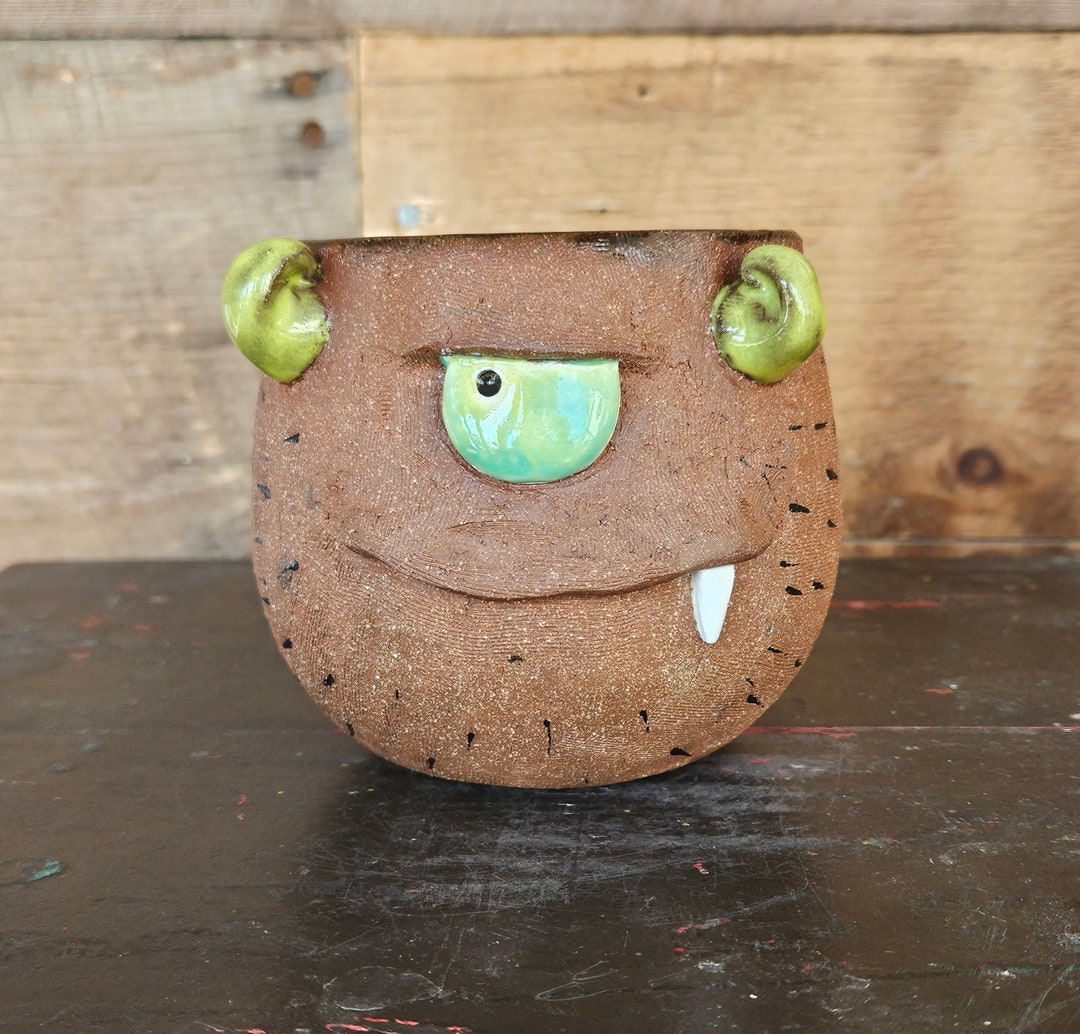 Monster Mug, Monster Stoneware Mug, Handmade Mug, Handmade Pottery Mug ...