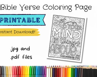 Matthew 6:33, Scripture Bible Verse Coloring Page, Single Digital ...