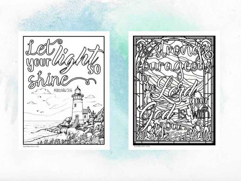 10 Pack #2, Scripture Bible Verses Coloring Pages, 10 Pack Digital ...