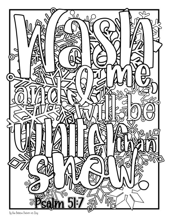 Psalm 51 Coloring Page 10 Bible Verse Coloring Pages PDF