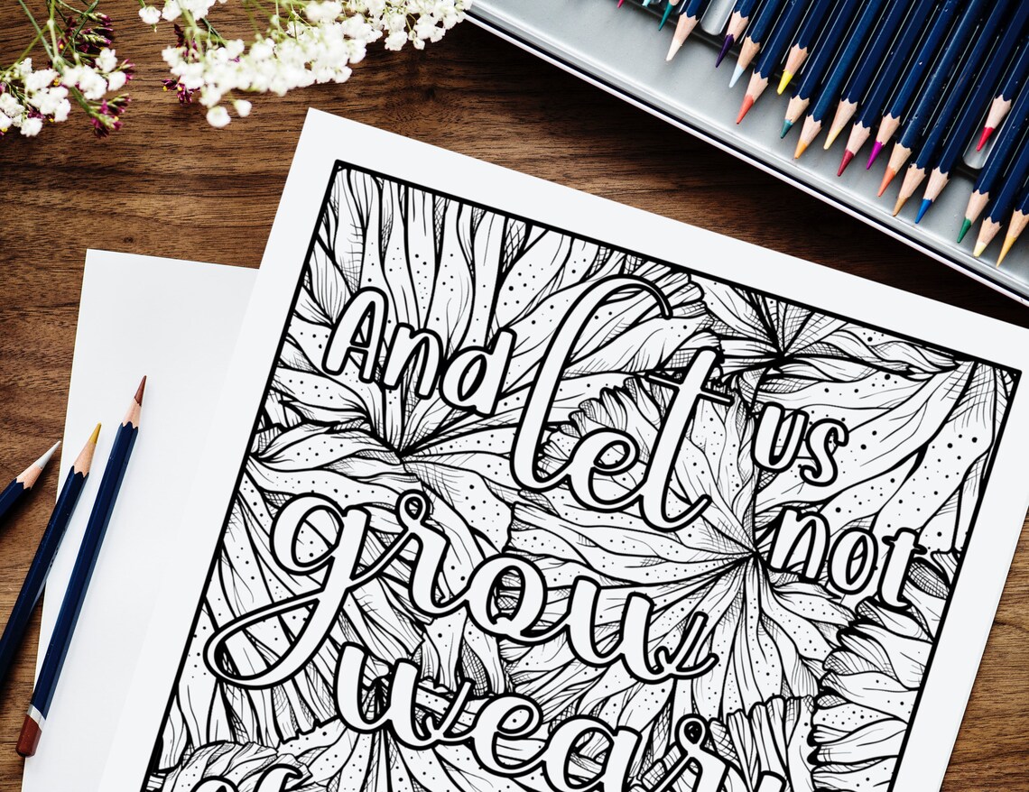 Galatians 6:9, Scripture Bible Verse Coloring Page, Single Digital ...