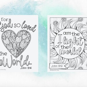 10 Pack #1, Scripture Bible Verses Coloring Pages, 10 Pack Digital ...