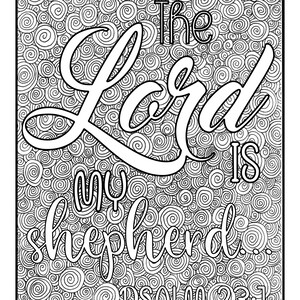 Psalm 23:1, Scripture Bible Verse Coloring Page, Single Digital ...