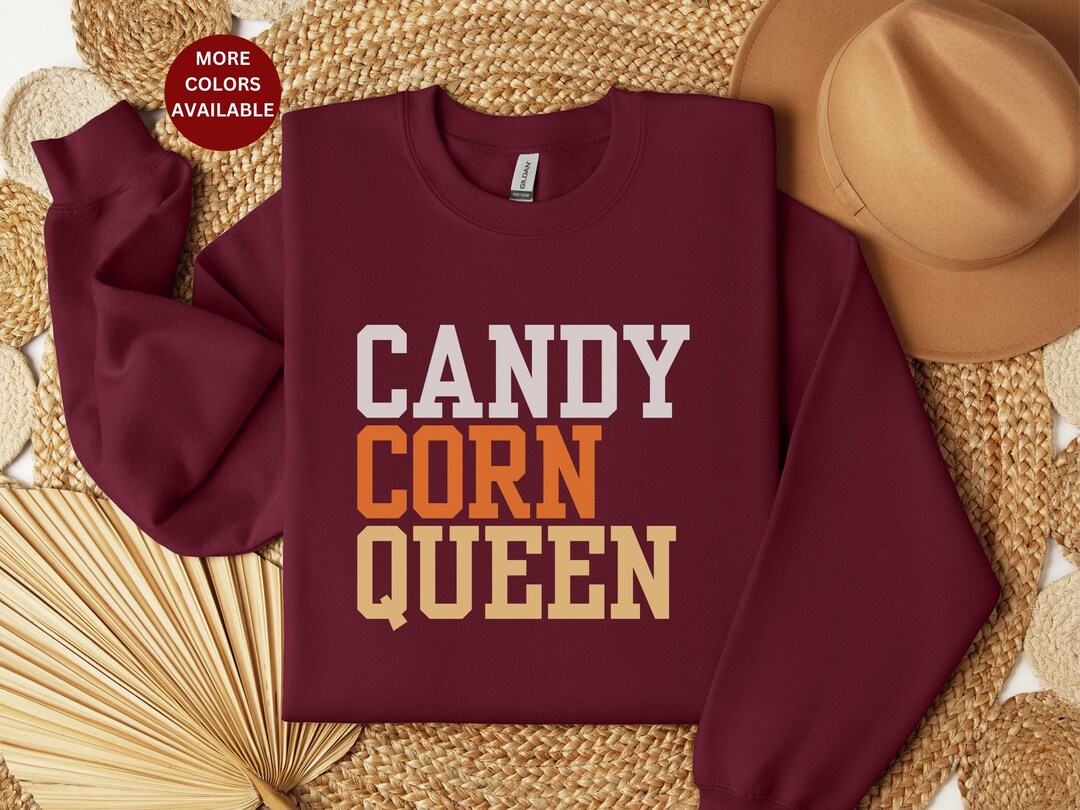 Candy Corn Queen Halloween Sweatshirt Candy Corn Sweatshirt Gift Candy ...