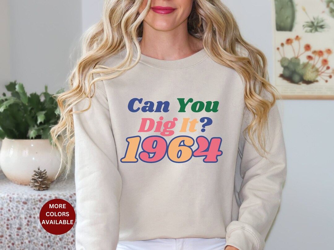 1964 Birthday Sweatshirt, 60th Birthday Gift, Gift Born in 1964, 60th ...