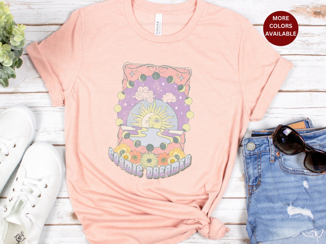 Cosmic Dreamer Shirt, High Vibes Cosmic Celestial Shirt, Sun Moon ...