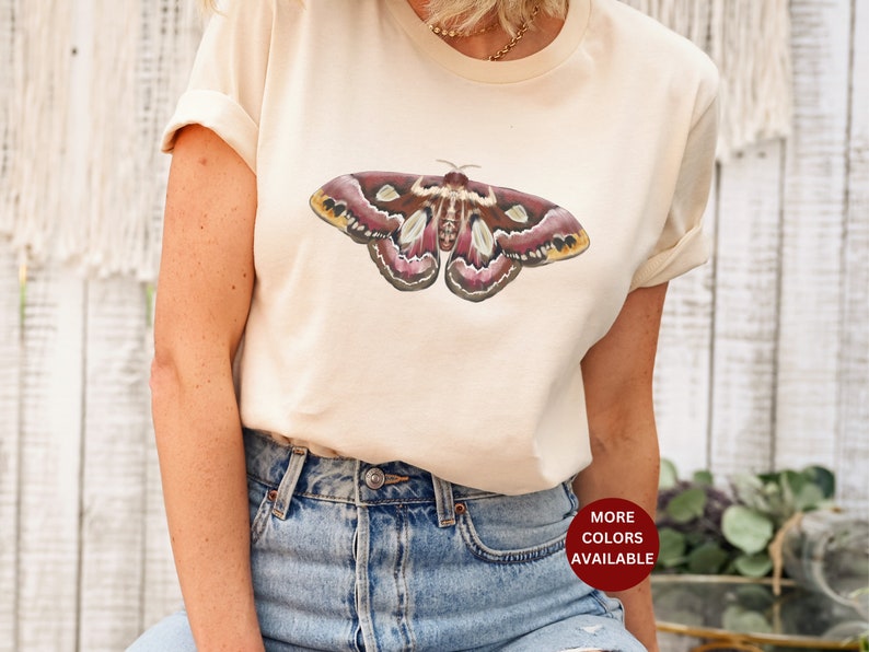 Cecropia Moth Tee Shirt Moth Wings Tshirt Gift for Moth Fan Gift Moths ...