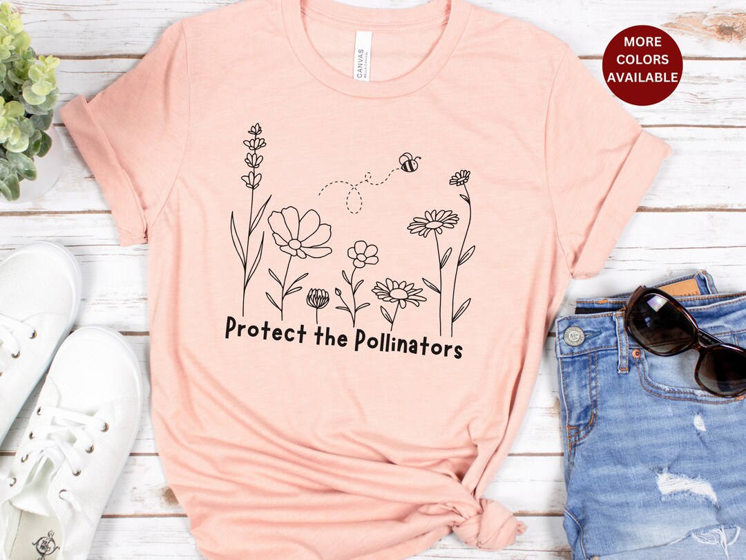 Protect the Pollinators Shirt, Wildflowers Bees Shirt, Protect the Bees ...