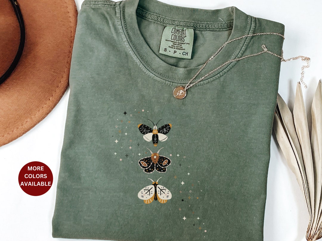 Comfort Colors Moth Tee Shirt Moth Wings Tshirt Gift for Boho Moth Fan ...
