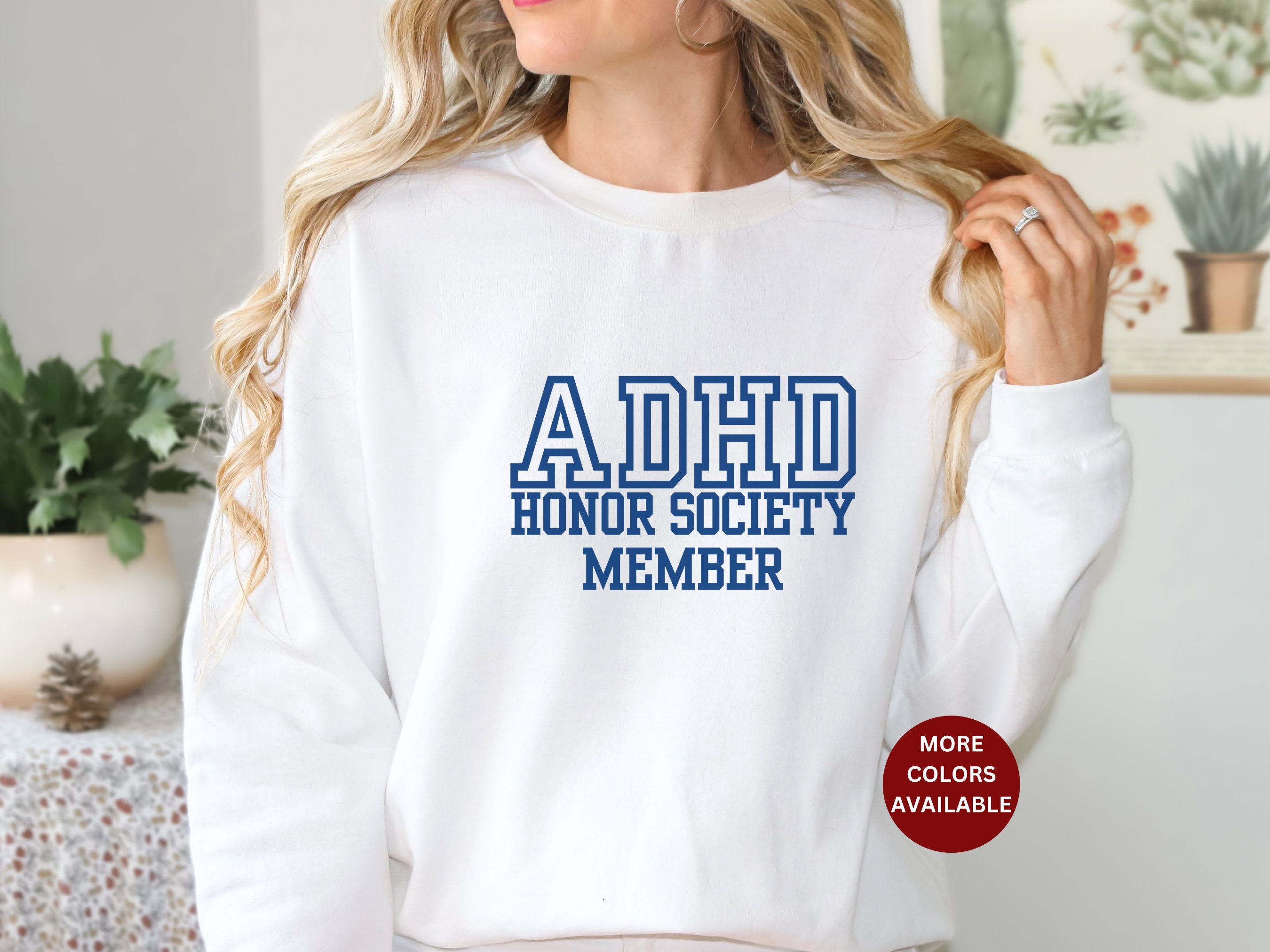 ADHD Sweatshirt, Adhd Honor Society Member Sweatshirt, Adhd Sweatshirt ...