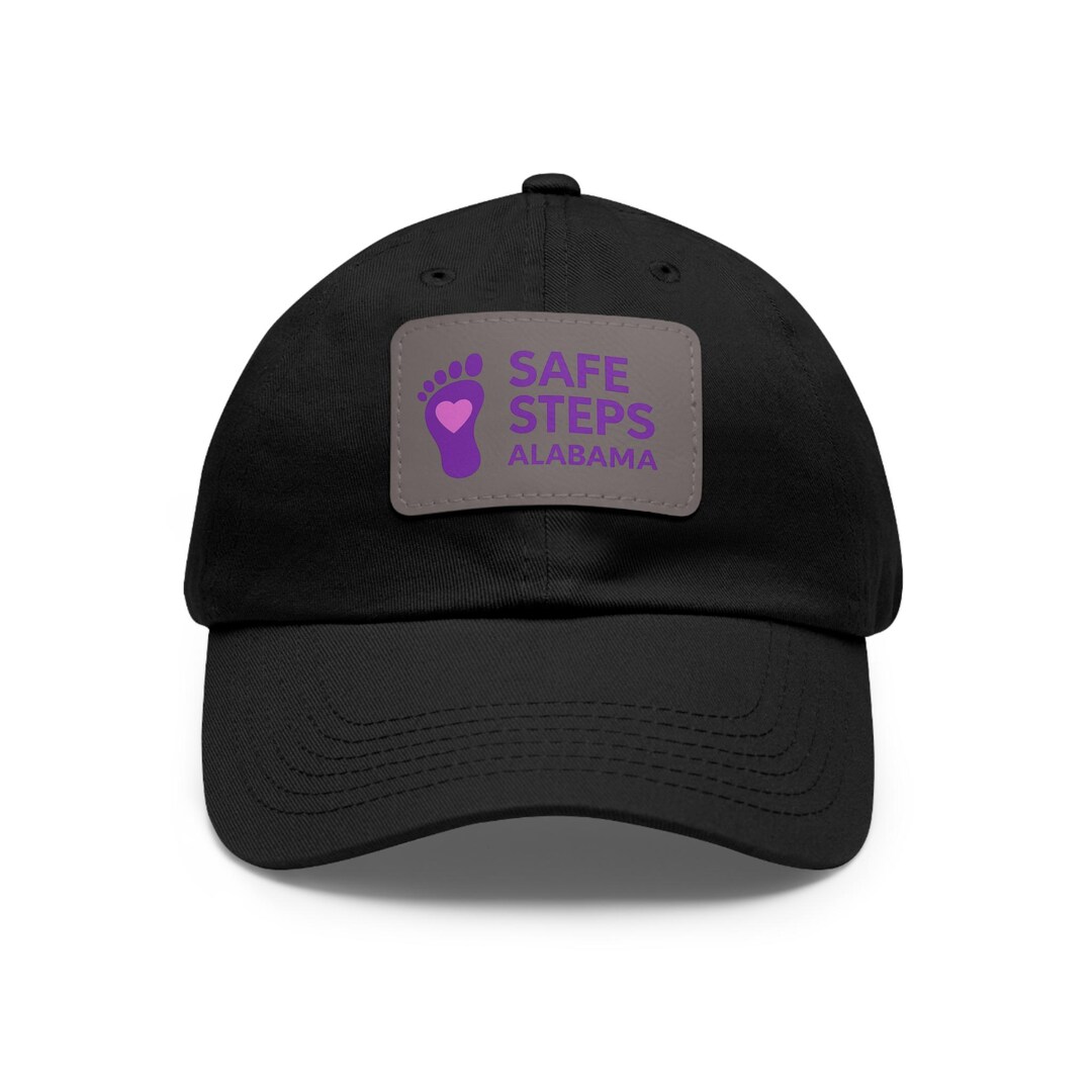 Safe Steps Alabama Leather Patch Dad Hat | Footprint Logo Cap - Etsy