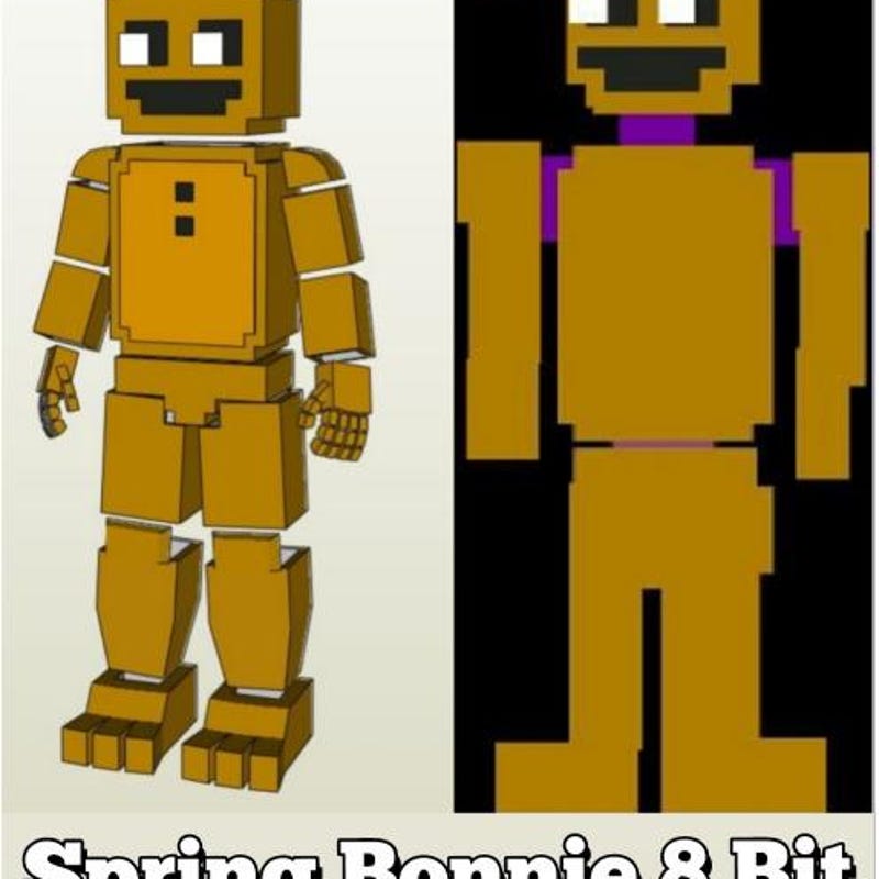 8 Bit Spring Bonnie Cosplay - Etsy